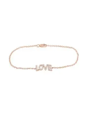 LB EXCLUSIVE 14k Rose Gold Diamond Bracelet - Pink