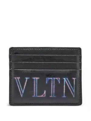 Valentino Garavani Leather Logo Card Holder - Black