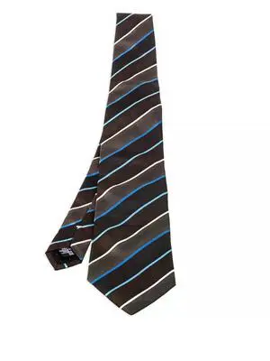 Givenchy Striped Jacquard Tie - Brown
