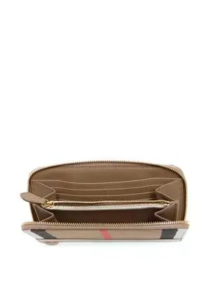 Burberry 2000-2020s Check Zip-around Wallet