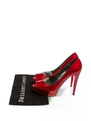 STUART WEITZMAN 130mm Patent Leather Peep-toe Pumps