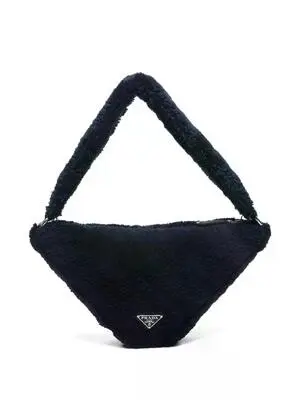 Prada 2000-2020s Terry-cloth Triangle Shoulder Bag