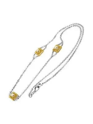 LB EXCLUSIVE 18k Multi-tone Gold Diamond Necklace - Silver