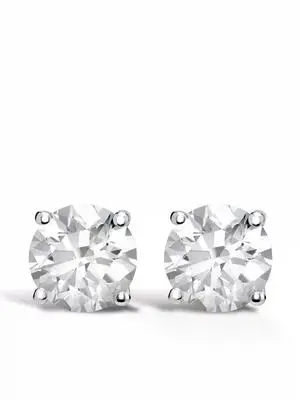 PRAGNELL 18kt White Gold Diamond Stud Earrings - Silver