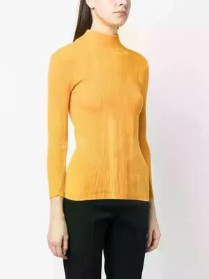 Saint Laurent 1970s Mock Neck Ribbed Jumper
