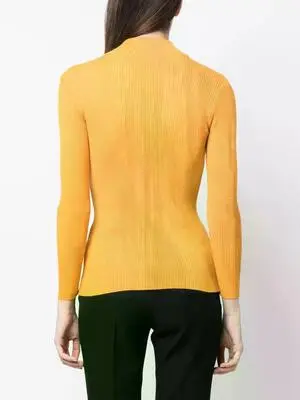 Saint Laurent 1970s Mock Neck Ribbed Jumper