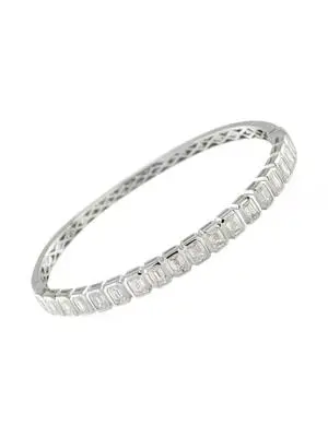 LB EXCLUSIVE 18k White Gold 5.90 Carat Diamond Tennis Bracelet - Silver