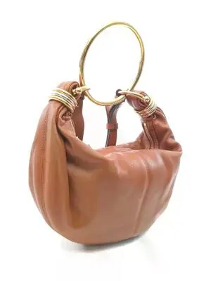 Chloé Small Bracelet Hobo Leather Tote Bag - Brown