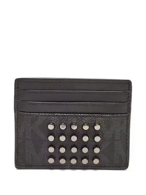 Michael Kors Pre-owned Studded Leather Cardholder - Black