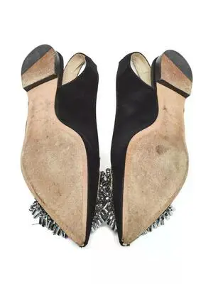 Rochas Vintage Beaded Slingback Ballet Flats