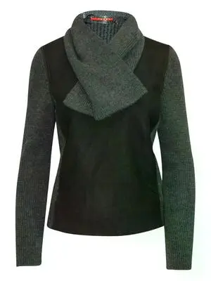 Prada Leather-panel Wool Sweater