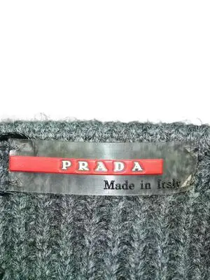 Prada Leather-panel Wool Sweater