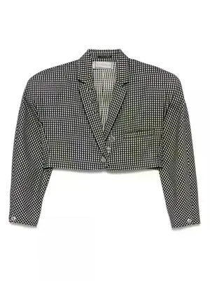 Versace 1980's Checked Cropped Jacket