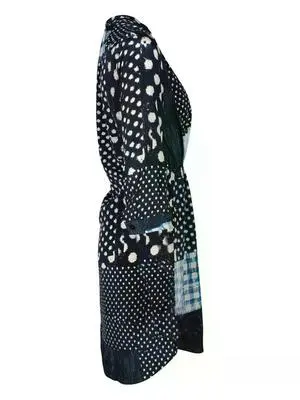Diane Von Furstenberg Polka-dot Patchwork Mini Dress