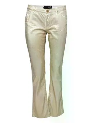 Moschino Foil-print Straight Leg Jeans