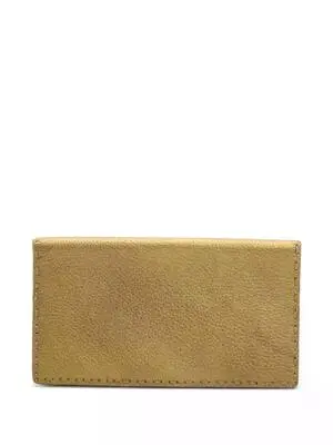 Fendi Selleria Metallic Leather Wallet