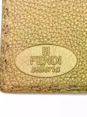 Fendi Selleria Metallic Leather Wallet
