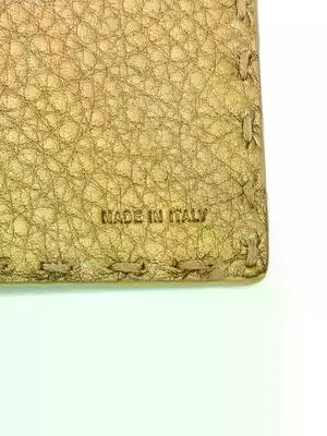 Fendi Selleria Metallic Leather Wallet