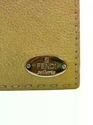 Fendi Selleria Metallic Leather Wallet