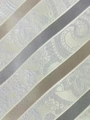 Valentino Garavani Striped Silk Tie - Grey