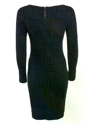 Alice + Olivia Geometric-pattern Merino-wool Dress