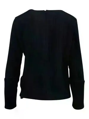 Maje Ribbed Long Sleeve Top