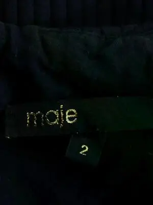 Maje Ribbed Long Sleeve Top