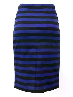 Prada Striped Midi Skirt