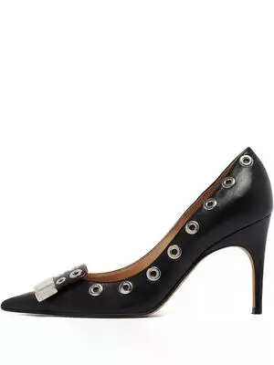 SERGIO ROSSI 90mm Eyelet-embellished Pumps - Black