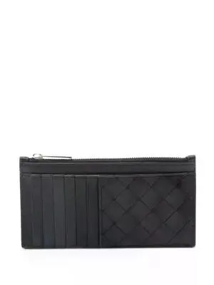 Bottega Veneta 2012-2025 Leather Intrecciato Coin Pouch - Black