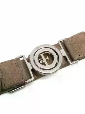 Gianfranco Ferre 1990s Logo Plaque Belt