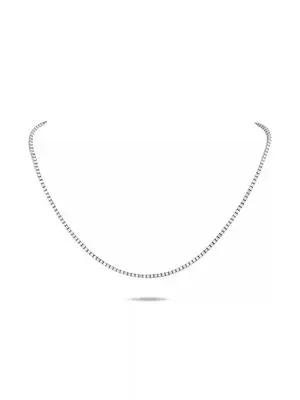 LB EXCLUSIVE 18k White Gold Diamond Tennis Necklace - Silver