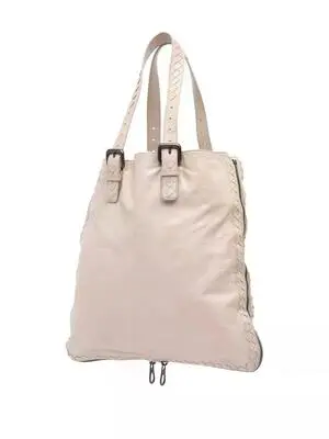 Bottega Veneta Leather Intrecciato Side Zip Tote Bag