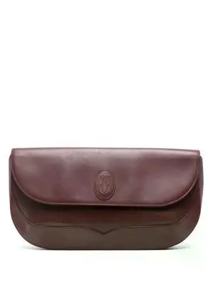 Cartier 1990s Logo-embossed Flap Clutch