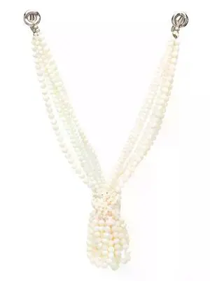 GIORGIO ARMANI 2000s Faux-Pearl Knot Necklace