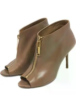 Burberry 110mm Zip-up Peep-toe Boots