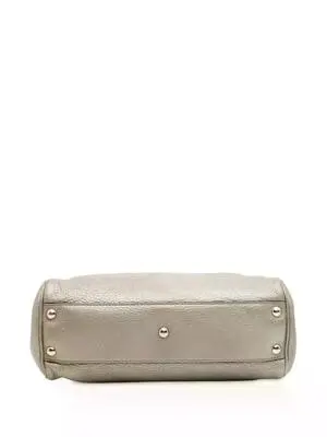 Gucci Small Calfskin Bamboo Shopper Satchel - Gold