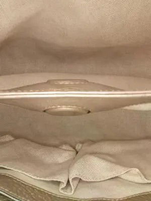 Gucci Small Calfskin Bamboo Shopper Satchel - Gold