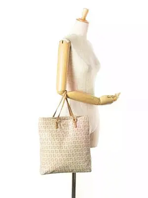 Fendi Zucchino Canvas Tote Bag - Brown