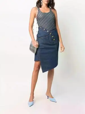 Dior 2000s Asymmetric Denim Skirt