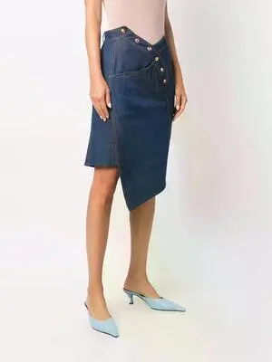 Dior 2000s Asymmetric Denim Skirt