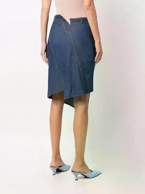 Dior 2000s Asymmetric Denim Skirt