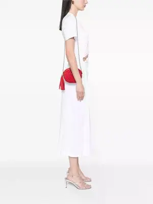 Gucci Mini Pebbled Calfskin Soho Chain Crossbody Bag - Red