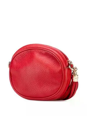 Gucci Mini Pebbled Calfskin Soho Chain Crossbody Bag - Red