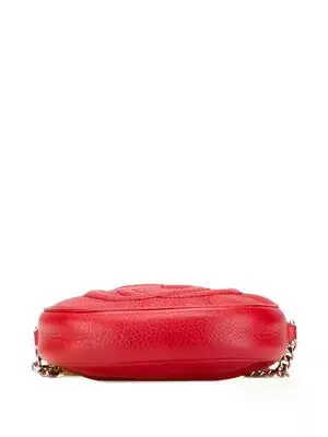 Gucci Mini Pebbled Calfskin Soho Chain Crossbody Bag - Red
