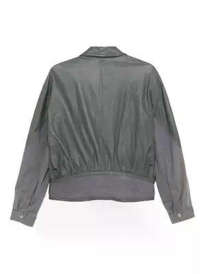A.N.G.E.L.O. VINTAGE CULT 1980s Leather Panelled Jacket - Grey