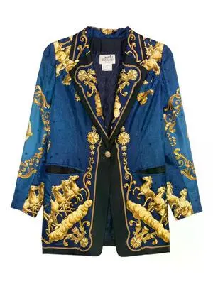 Hermès 1990s Silk Jacket - Blue