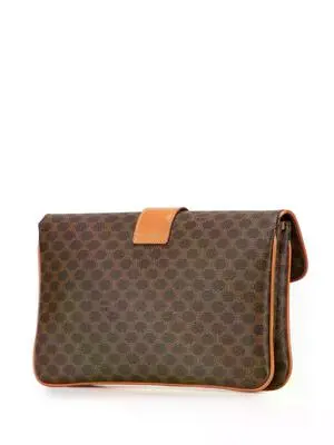 Celine 20th Century Macadam Coated Canvas Clutch