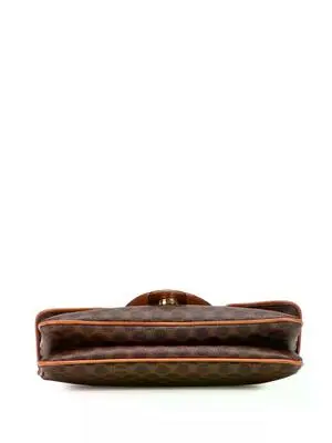 Celine 20th Century Macadam Coated Canvas Clutch