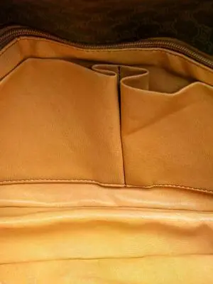 Celine 20th Century Macadam Coated Canvas Clutch